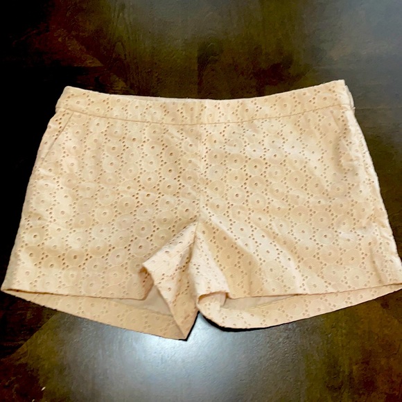 Kenar | Shorts | Cream Colored Eyelet Cotten Lined Shorts | Poshmark